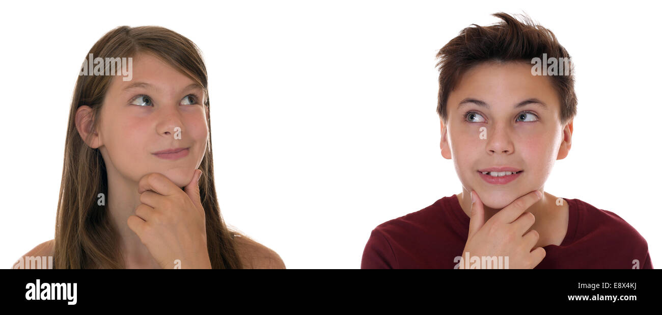 Children thinking hi-res stock photography and images - Alamy