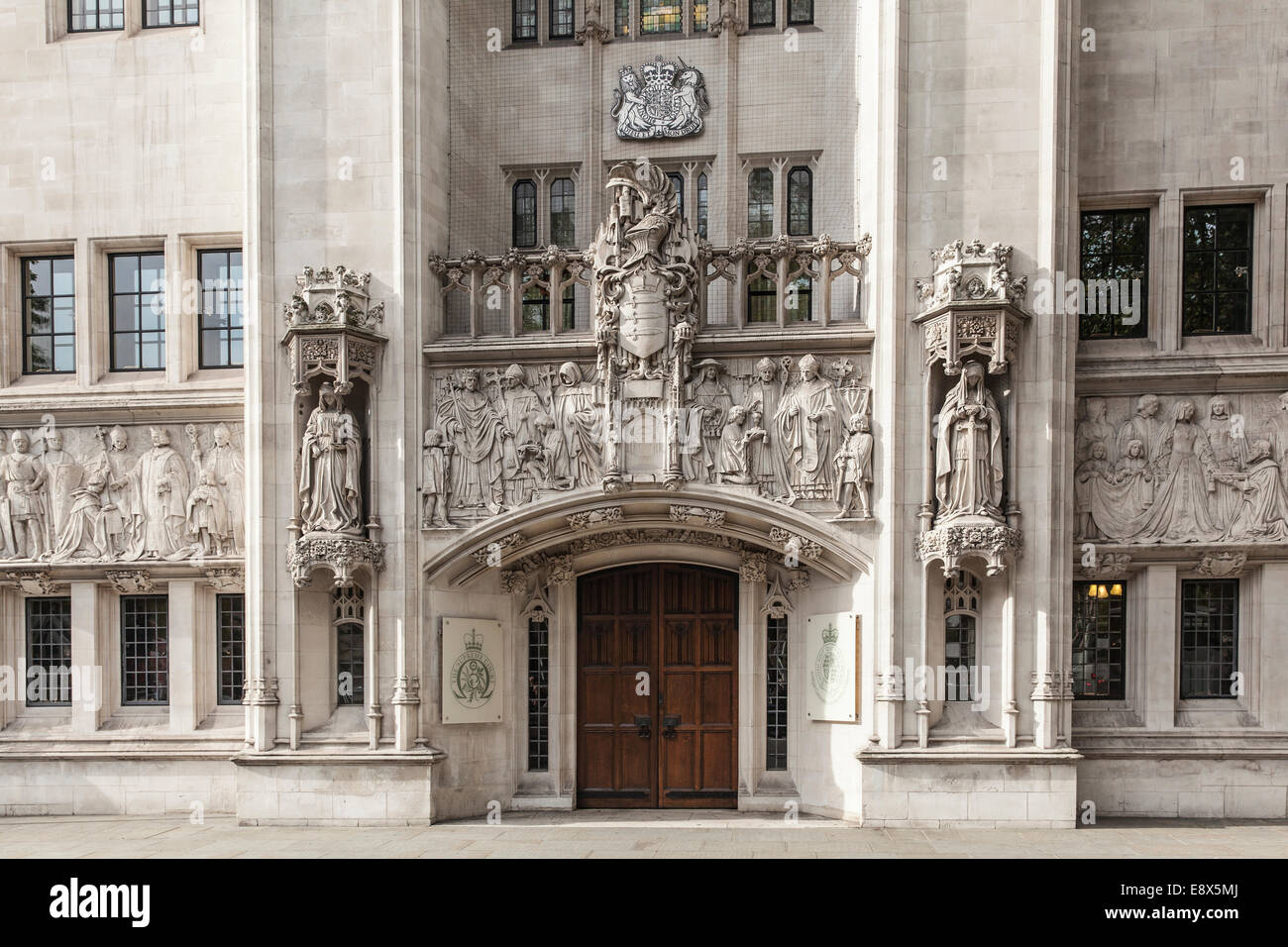 Front entrance to the Supreme Court in Westminster formerly the ...