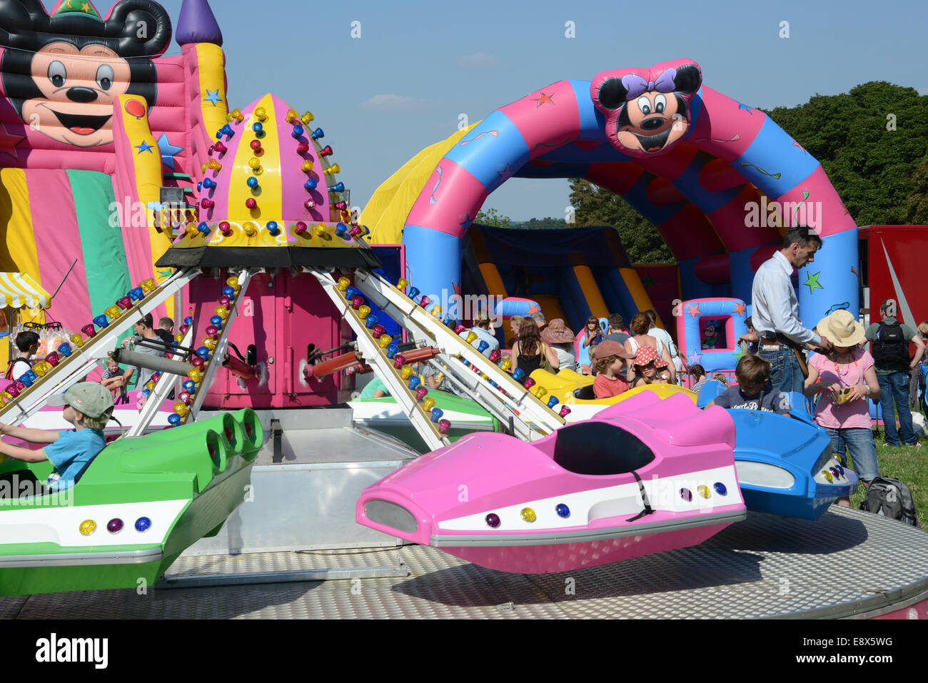 Children's Fun fair, English Bank Holiday Stock Photo - Alamy