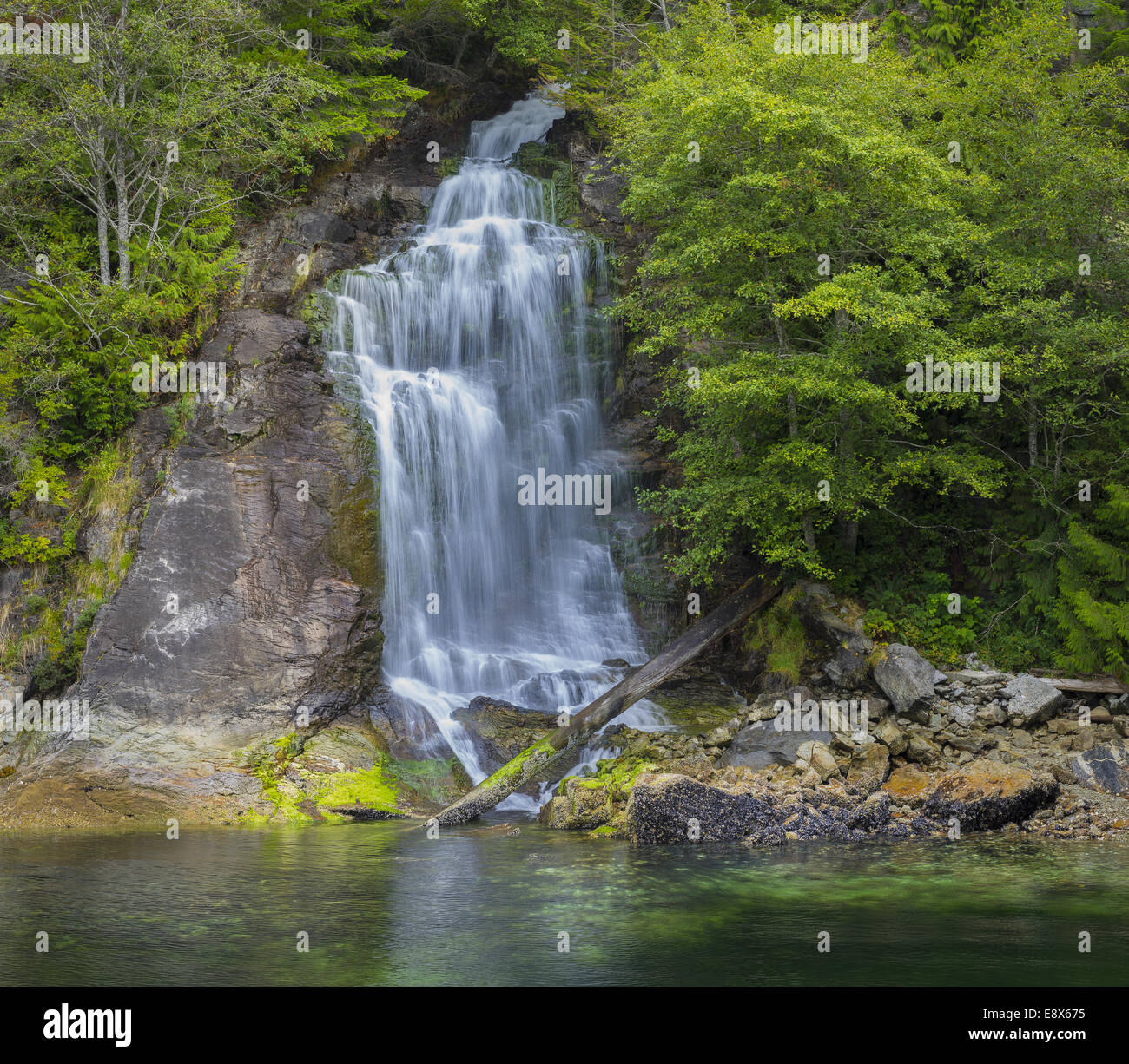 Desolation Sound, British Columbia: Cassel Falls in Teakerne Arm of ...