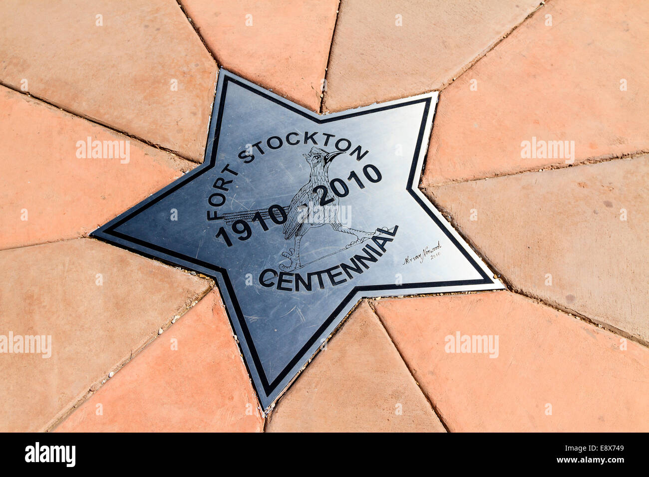 Fort Stockton, Texas, Centennial Plaque Stock Photo - Alamy