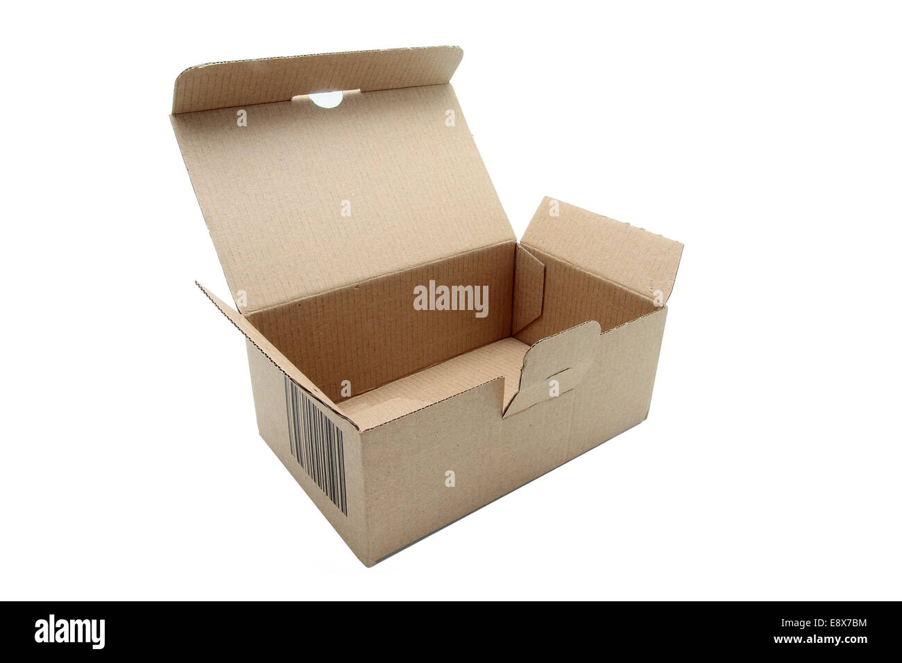 empty brown carton box isolated on white background Stock Photo - Alamy