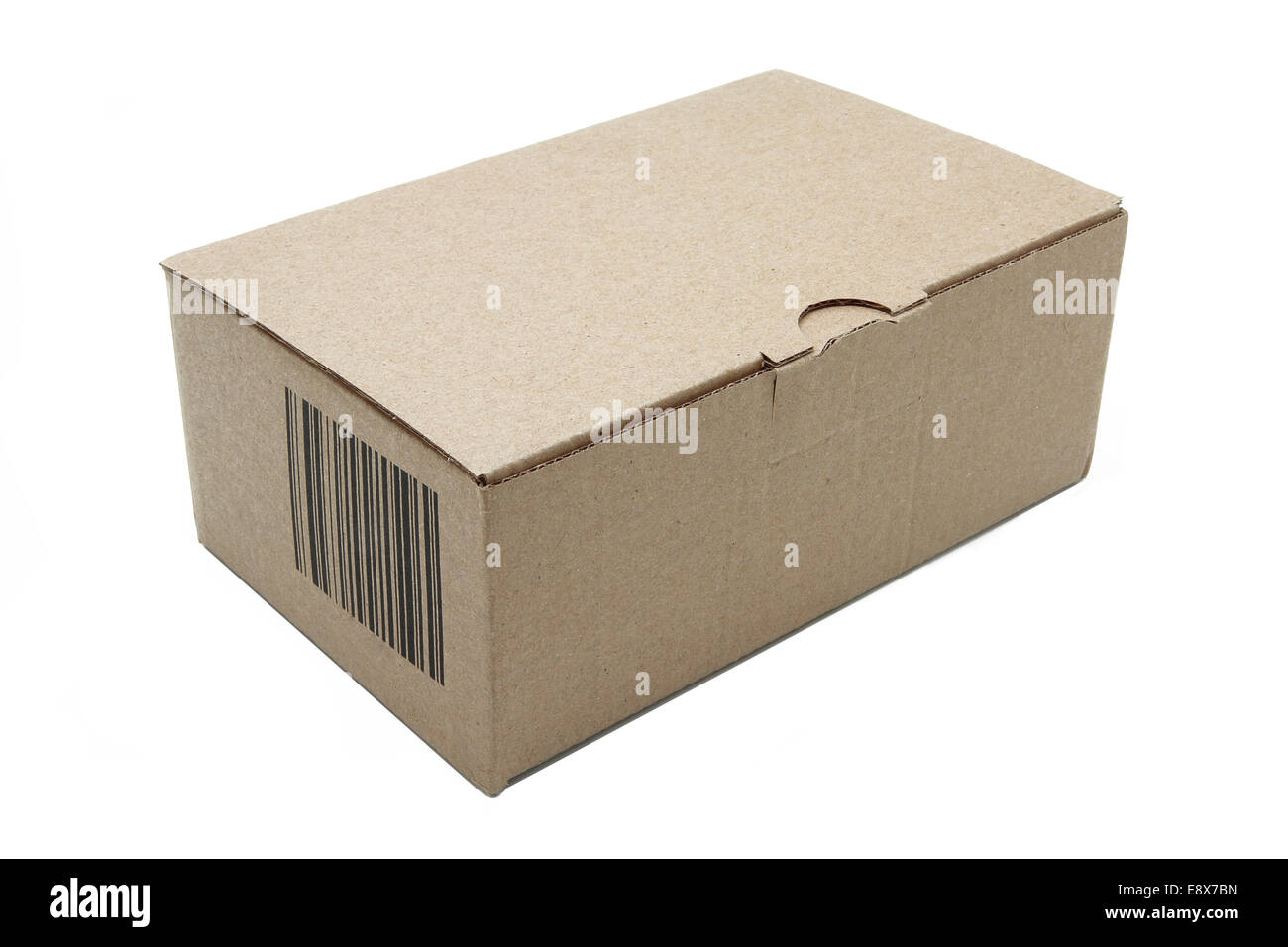 brown carton box isolated on white background Stock Photo - Alamy