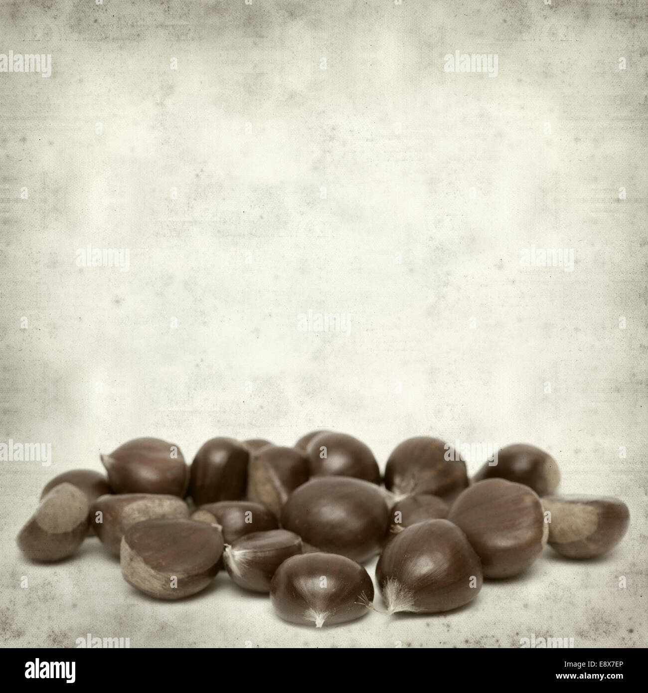 textured old paper background with sweet chestnut Stock Photo - Alamy