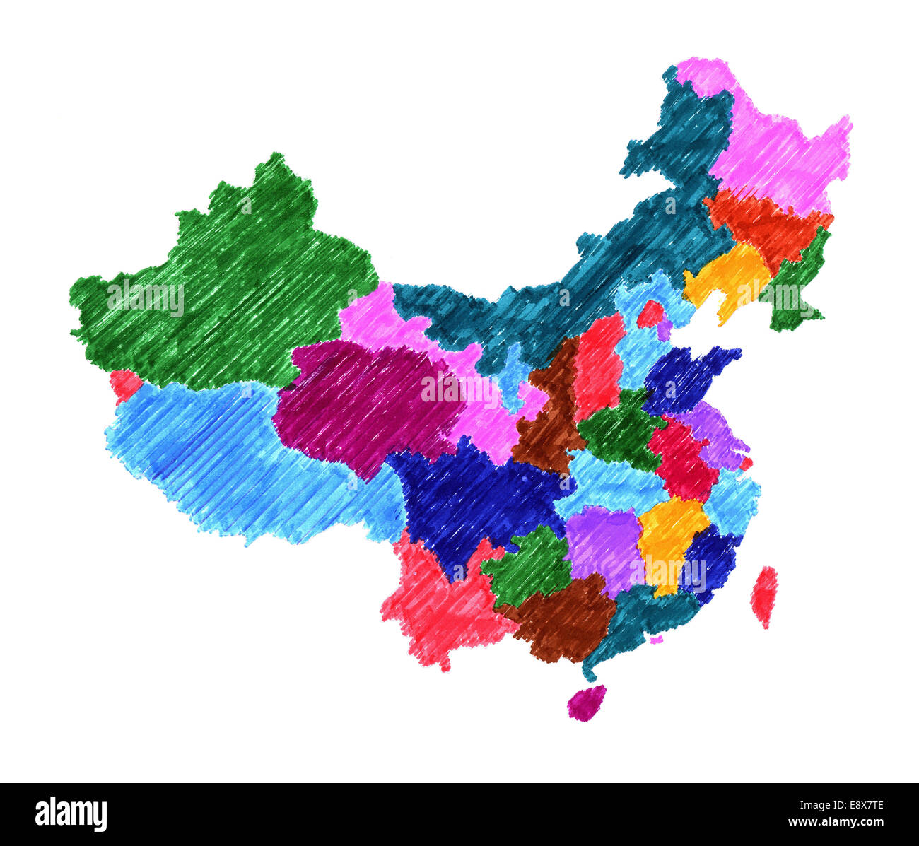 Administrative map of China Stock Photo - Alamy