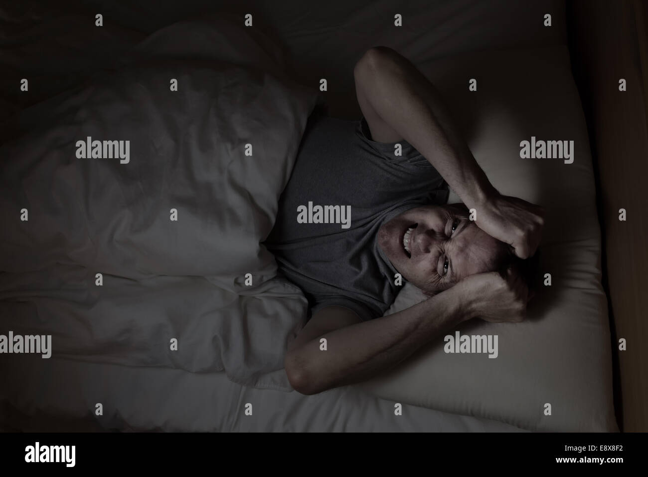 Insomnia face hi-res stock photography and images - Alamy
