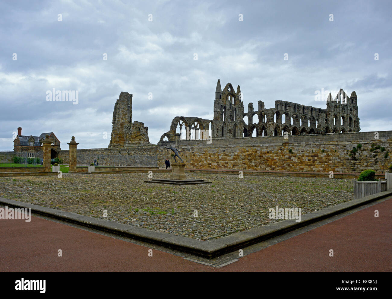 Whitby Abbey - Courtyard Stock Photo - Alamy