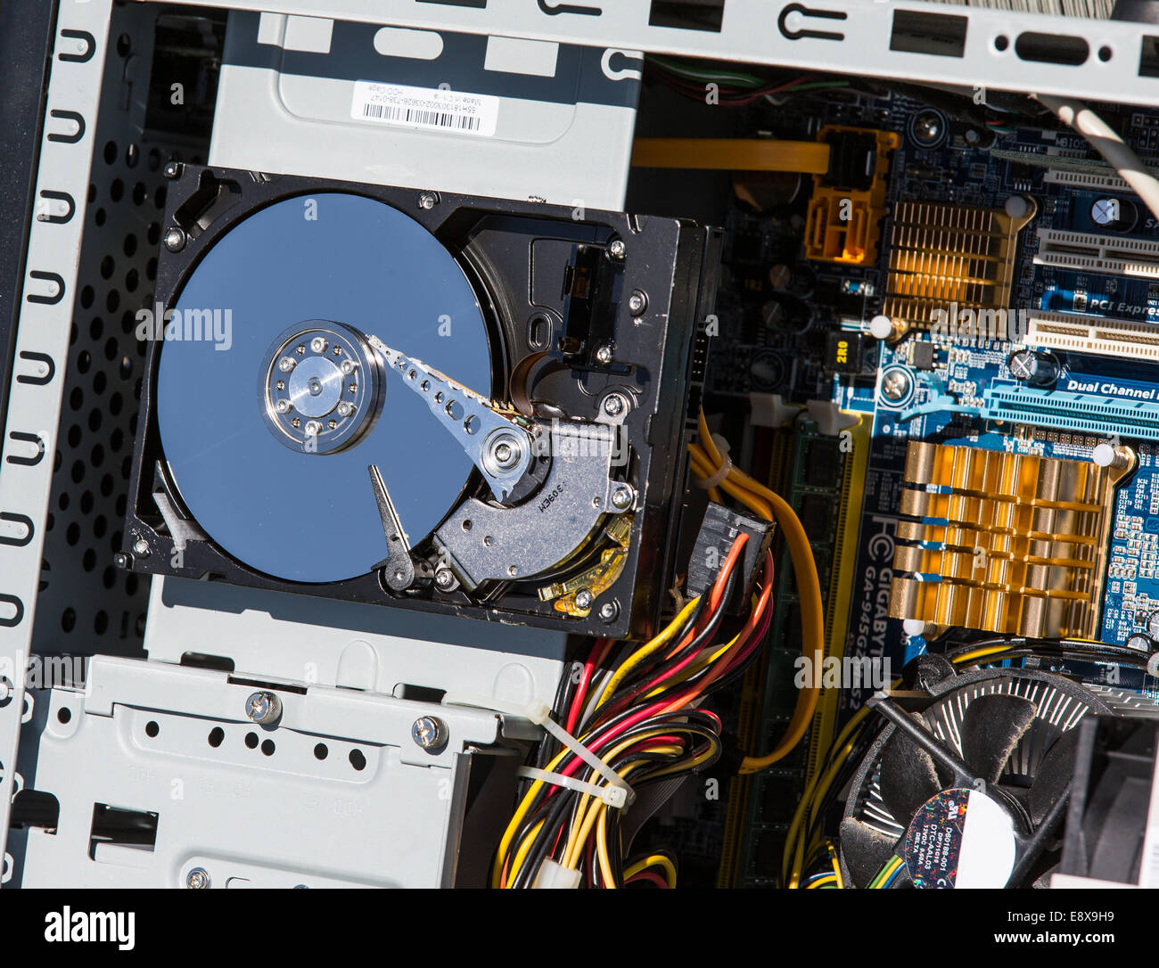 Inside of a hard disk hi-res stock photography and images - Alamy