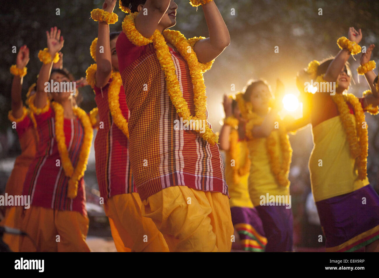 Dhaka, Bangladesh. 13th Feb, 2014. Spring festival or Basanto Utsav ...