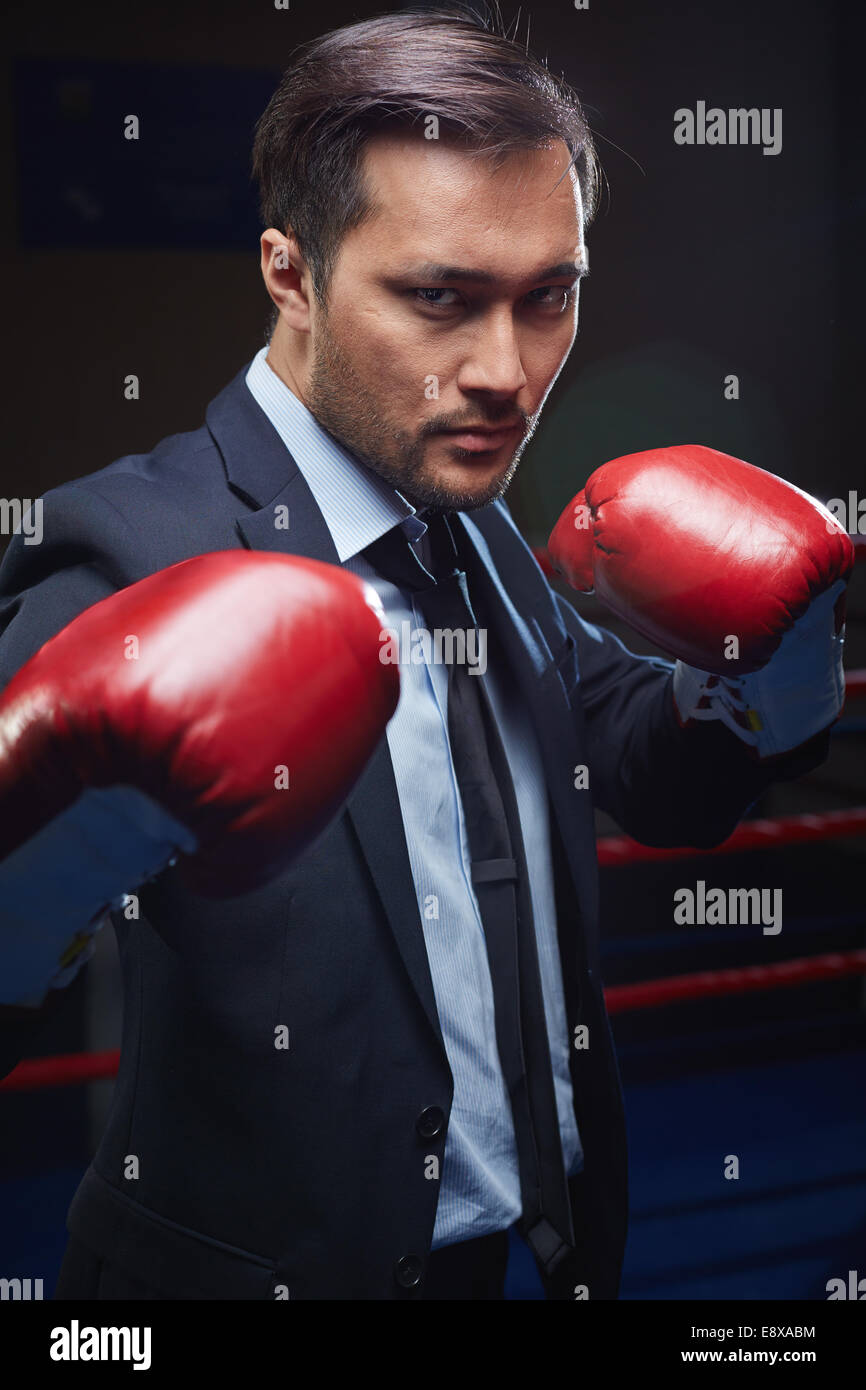 Man in suit wearing boxing hi-res stock photography and images - Alamy