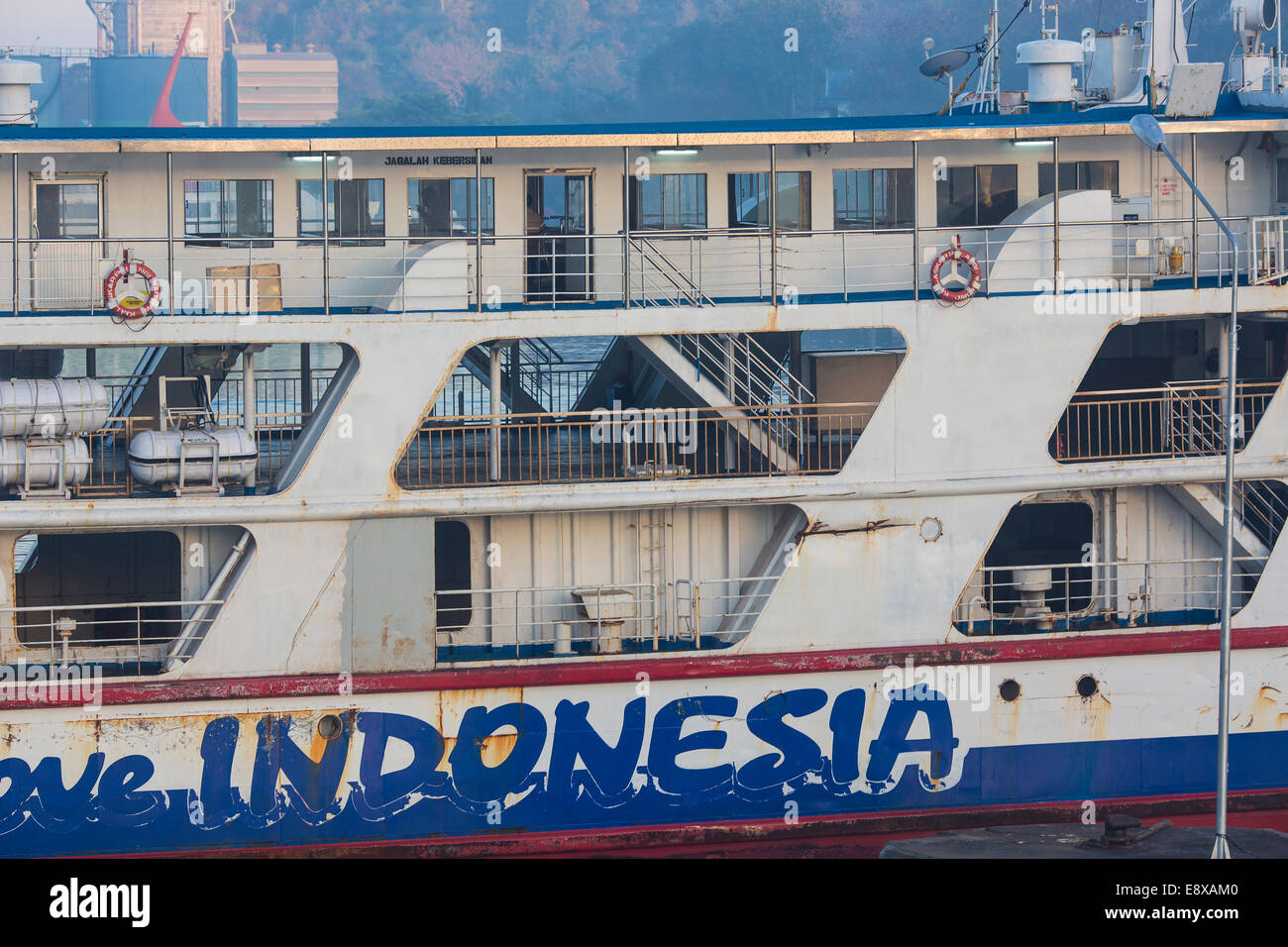 Ferry in Indonesia.Lombok Stock Photo - Alamy