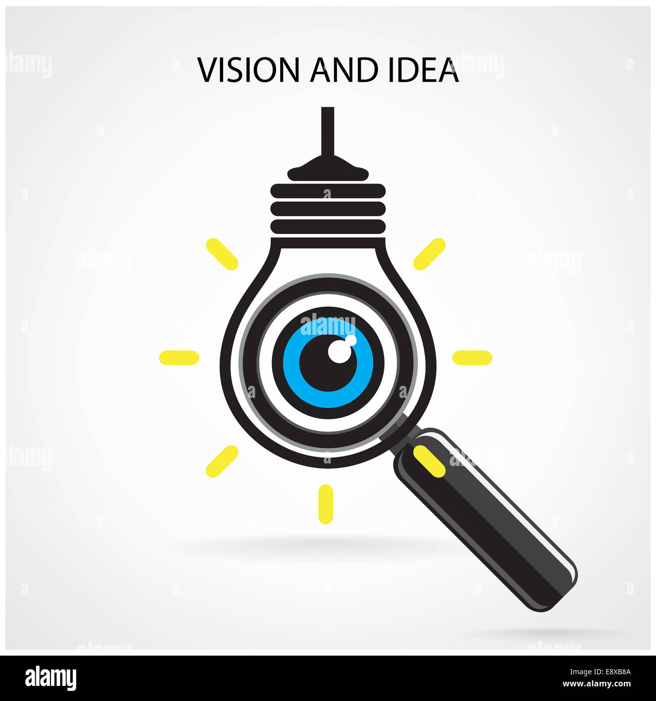 vision and ideas sign,eye icon,light bulb symbol ,search symbol ...