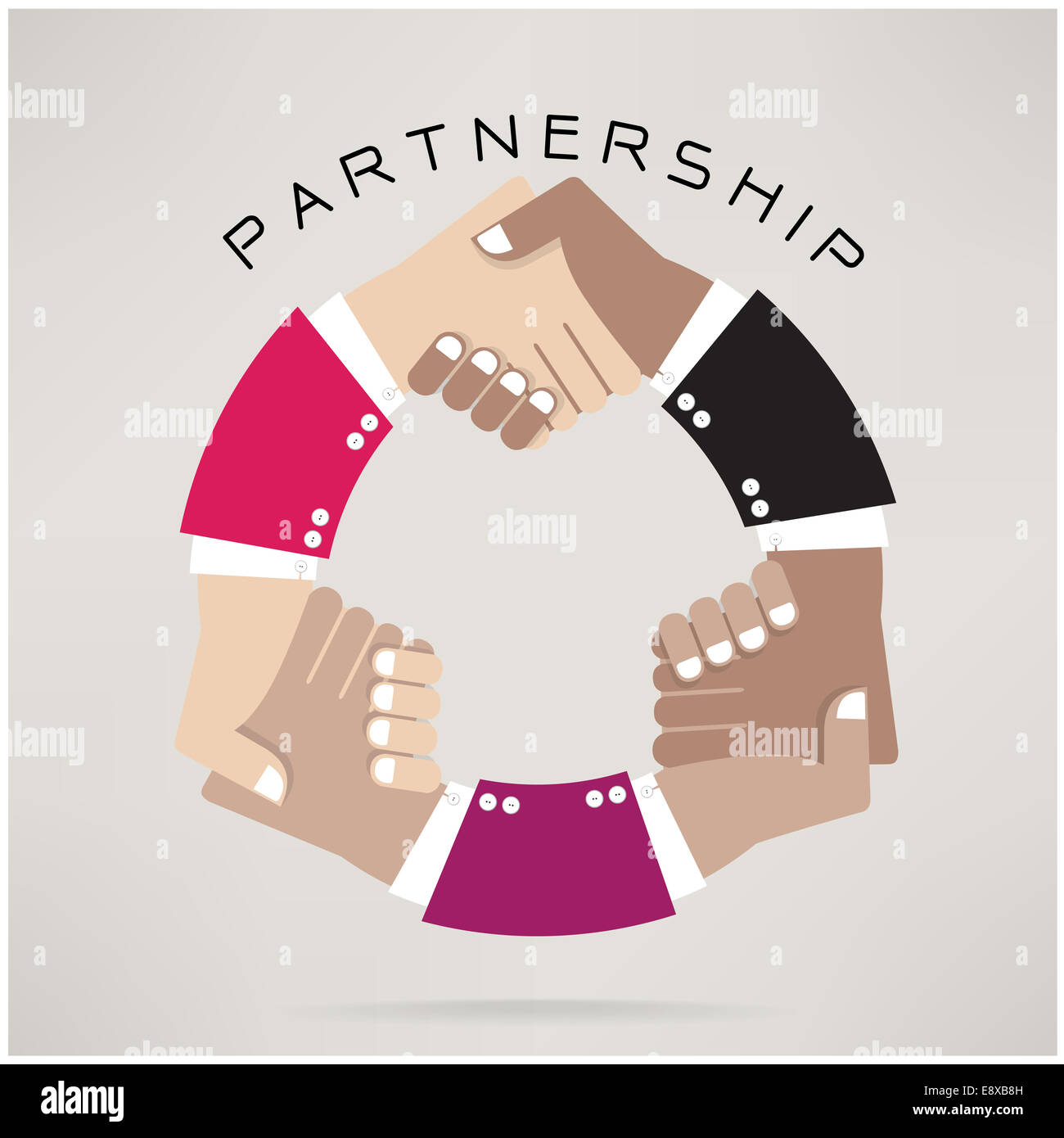 Handshake abstract design template. Business concept.Partnership symbol ...