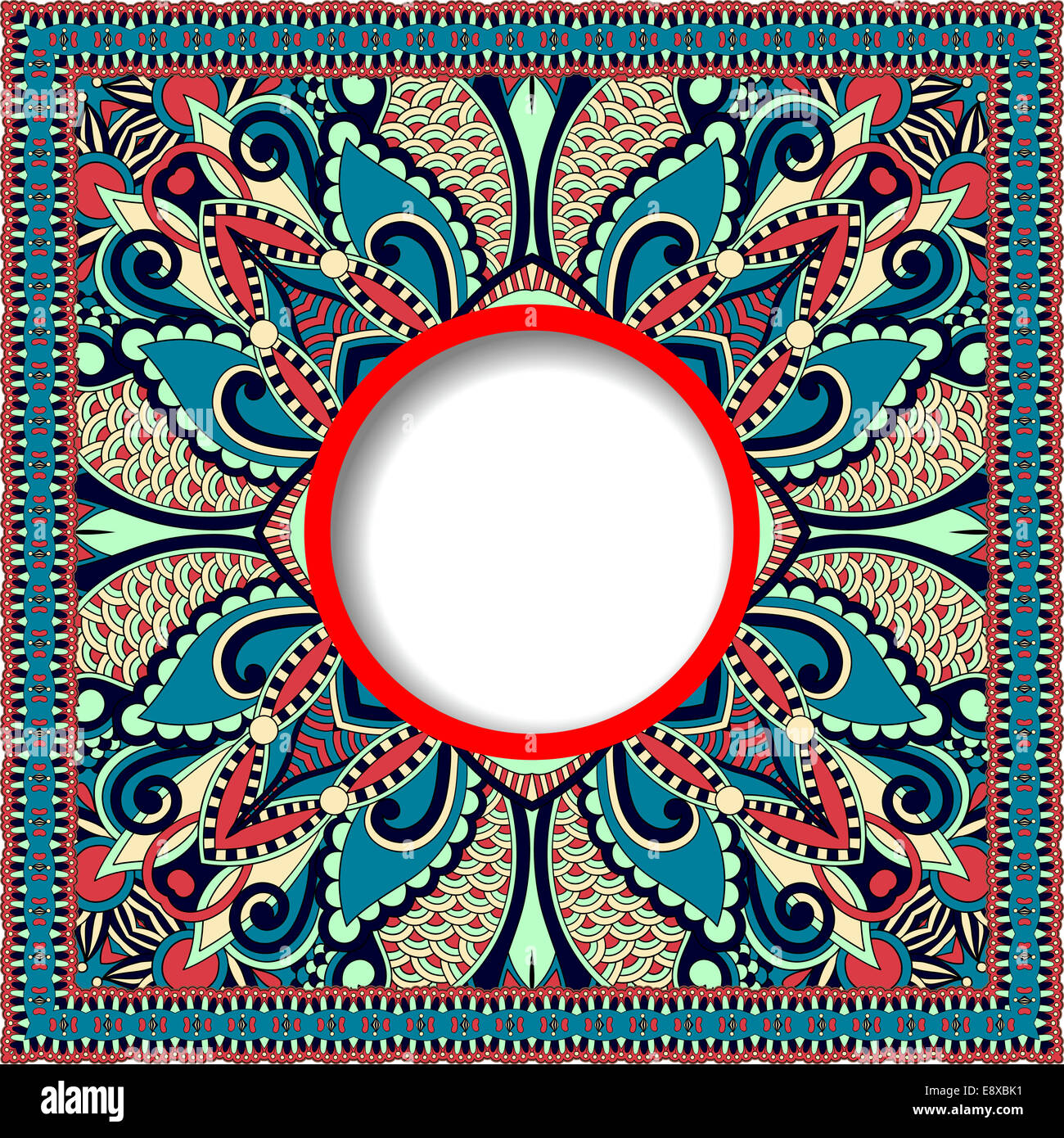 decorative pattern of ukrainian ethnic carpet design with place Stock ...