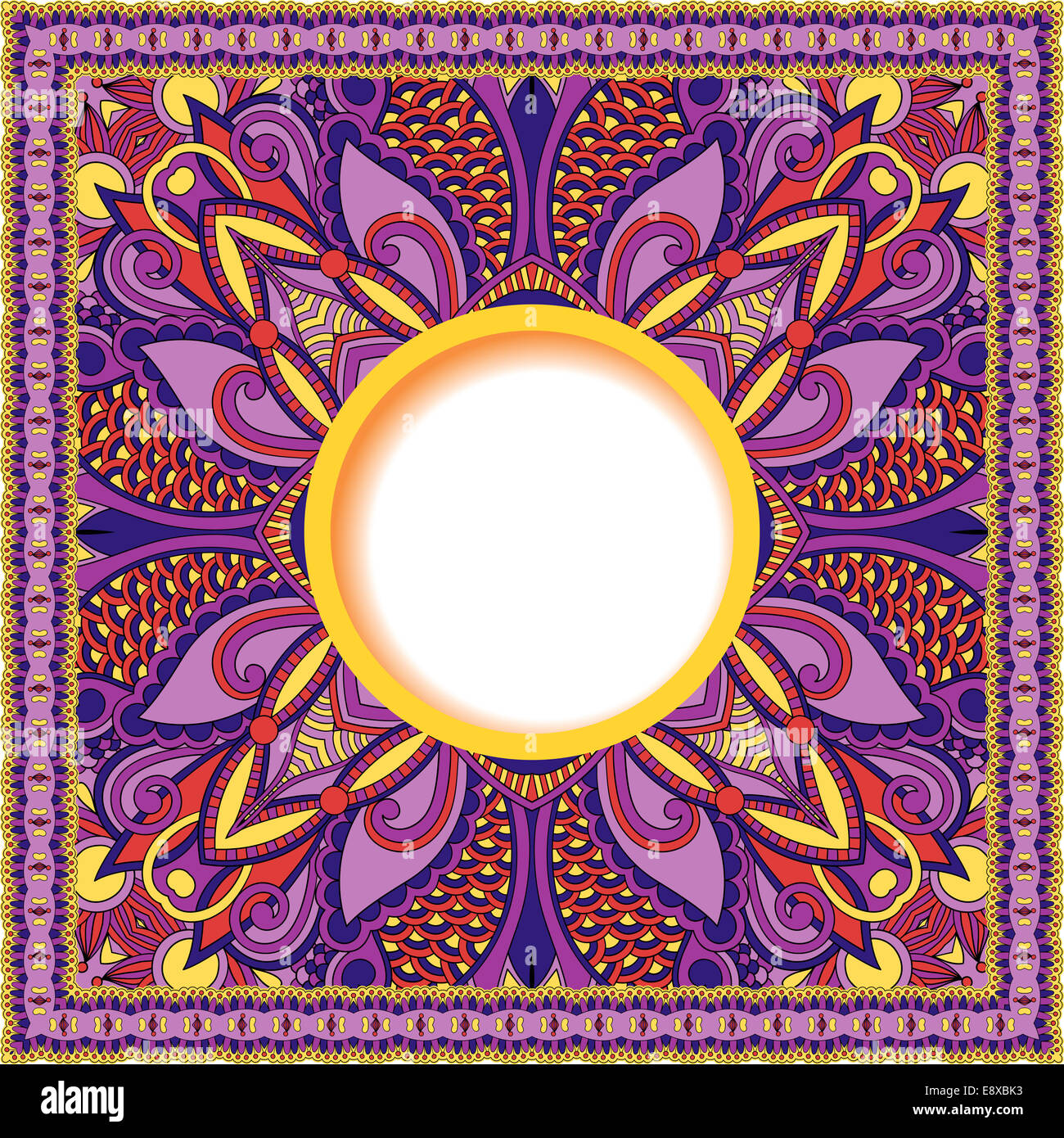 decorative pattern of ukrainian ethnic carpet design with place Stock ...