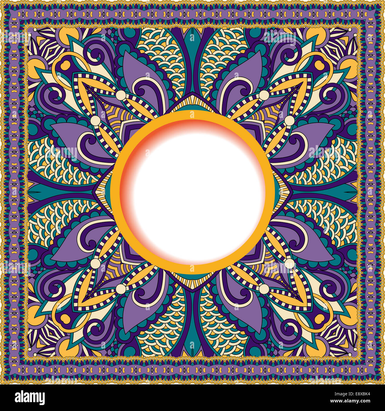 decorative pattern of ukrainian ethnic carpet design with place Stock ...