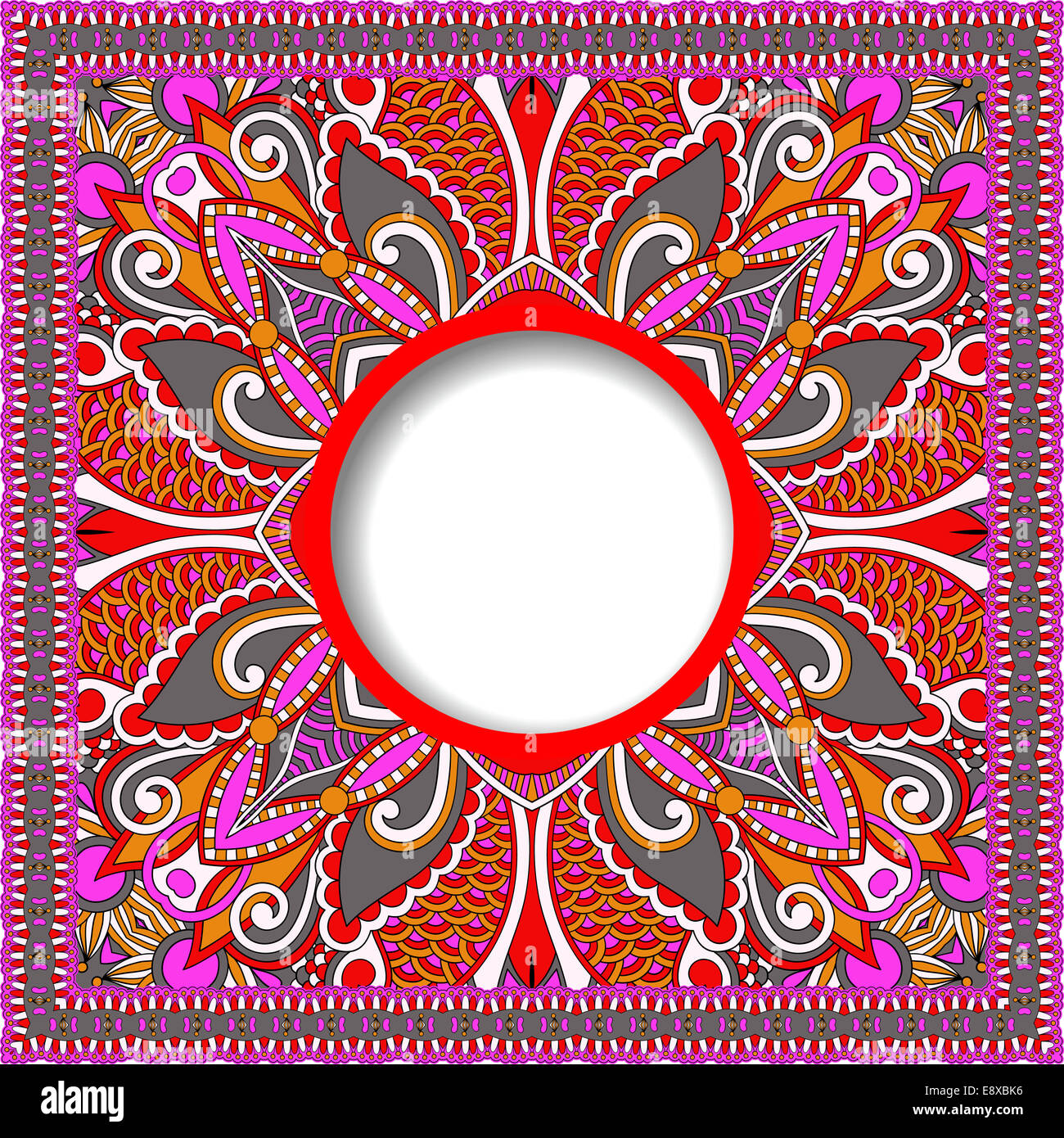 decorative pattern of ukrainian ethnic carpet design with place Stock ...