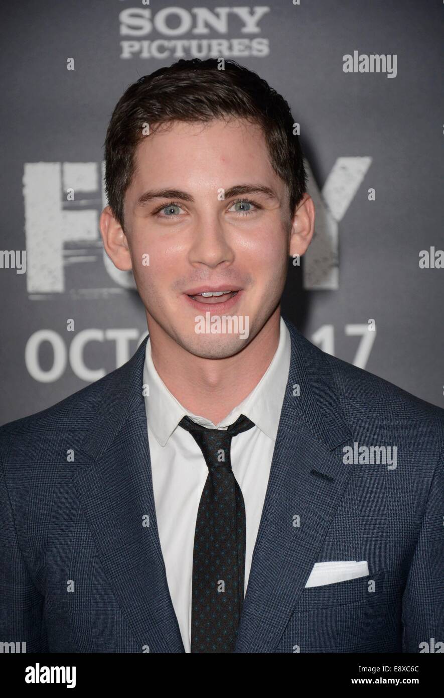 Washington, DC, USA. 15th Oct, 2014. Logan Lerman at arrivals for FURY ...