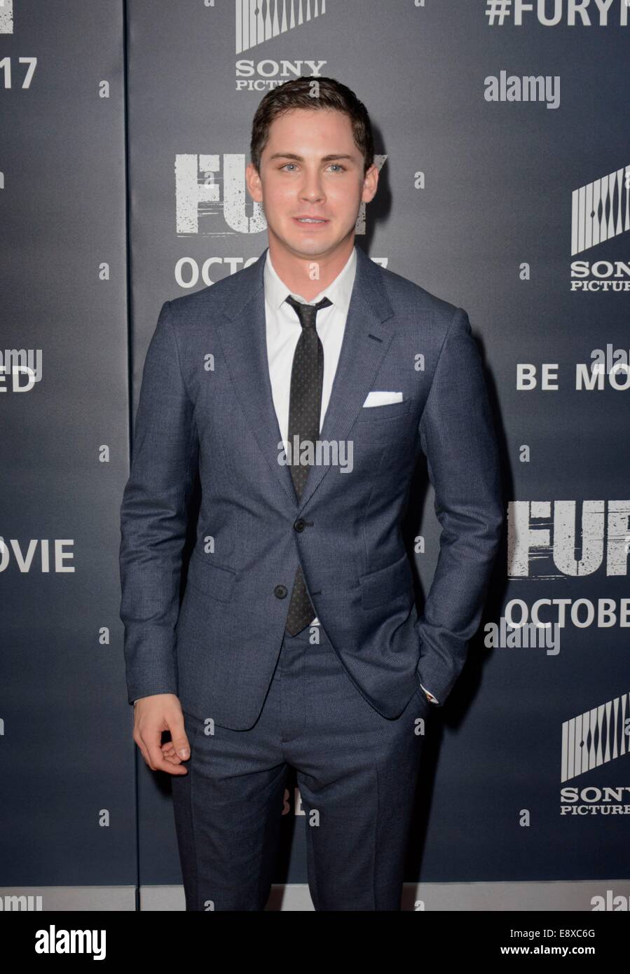Washington, DC, USA. 15th Oct, 2014. Logan Lerman at arrivals for FURY ...