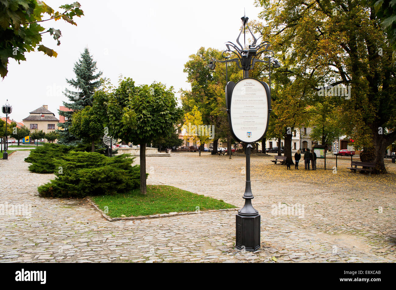 Peace Square (Mirove namesti) in Kourim, a small town in the Central ...