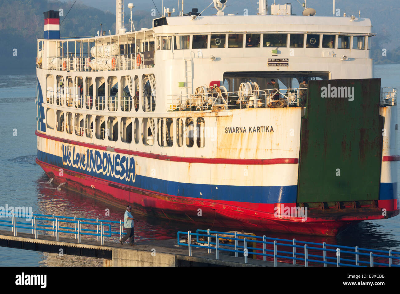 Ferry in Indonesia.Lombok Stock Photo - Alamy
