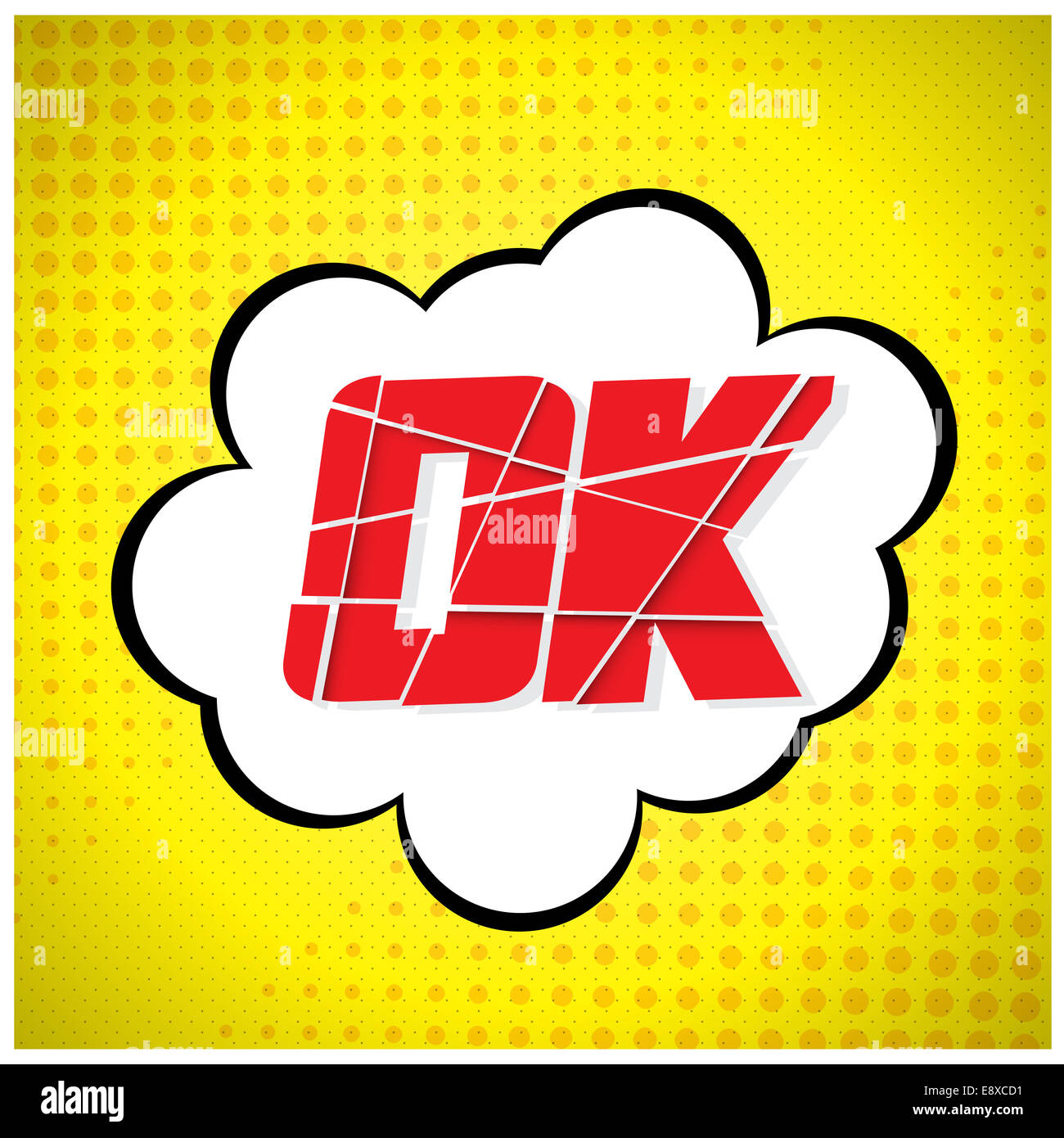Ok message design in pop-art style Stock Photo - Alamy