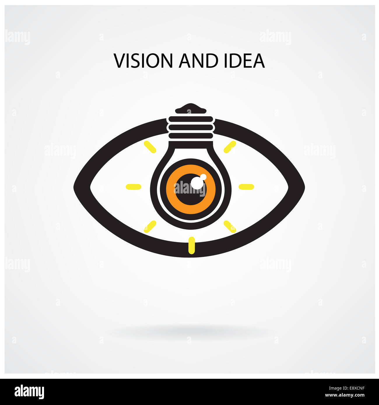 Vision and creative light bulb idea concept ,eye symbol,business idea ...
