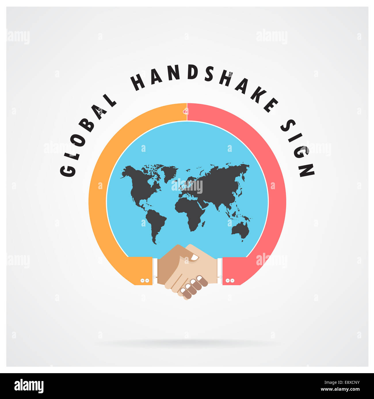 Handshake abstract sign design template. Business creative concept ...