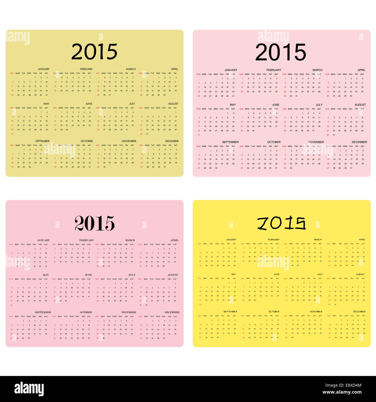 Calendar for 2015 on background Stock Photo - Alamy