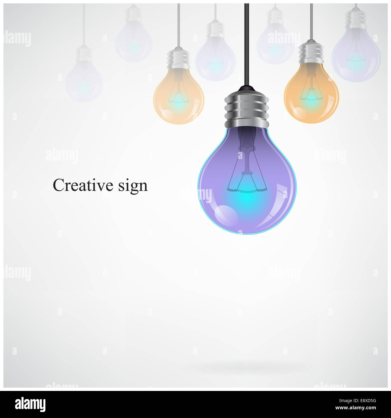 Creative light bulb Idea concept background, design for poster flyer ...