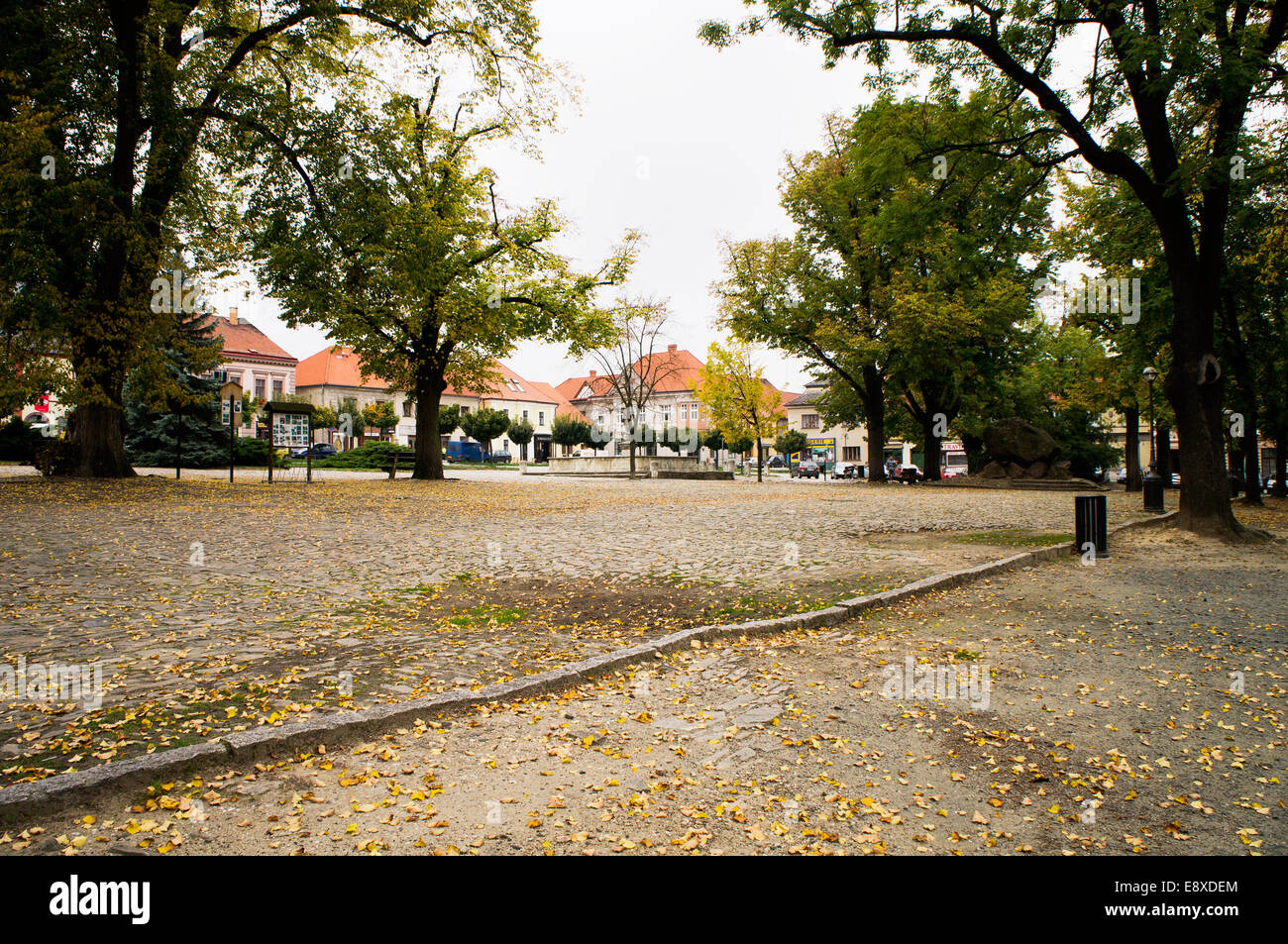 Peace Square (Mirove namesti) in Kourim, a small town in the Central ...