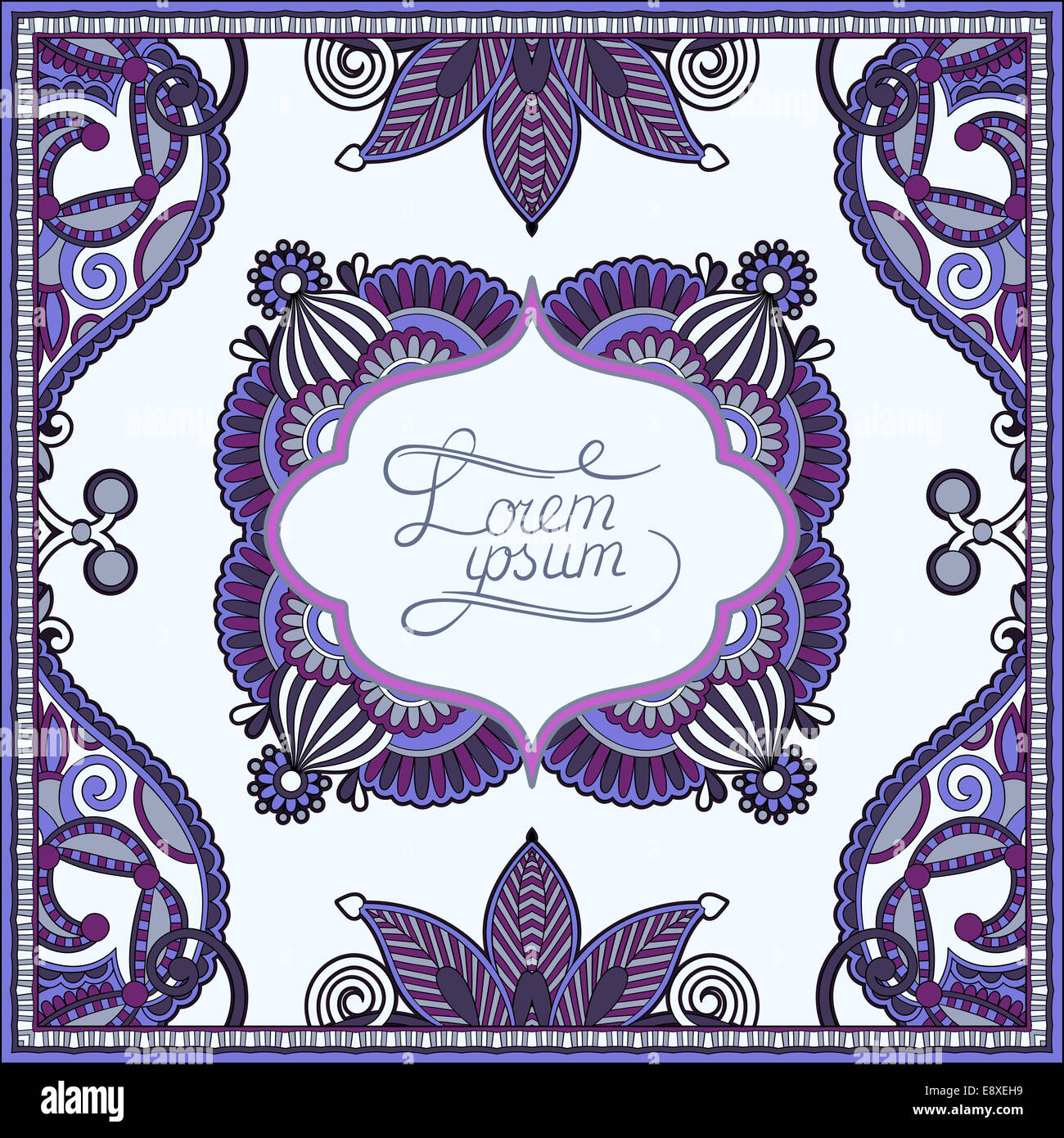 decorative pattern of ukrainian ethnic carpet design with place Stock ...