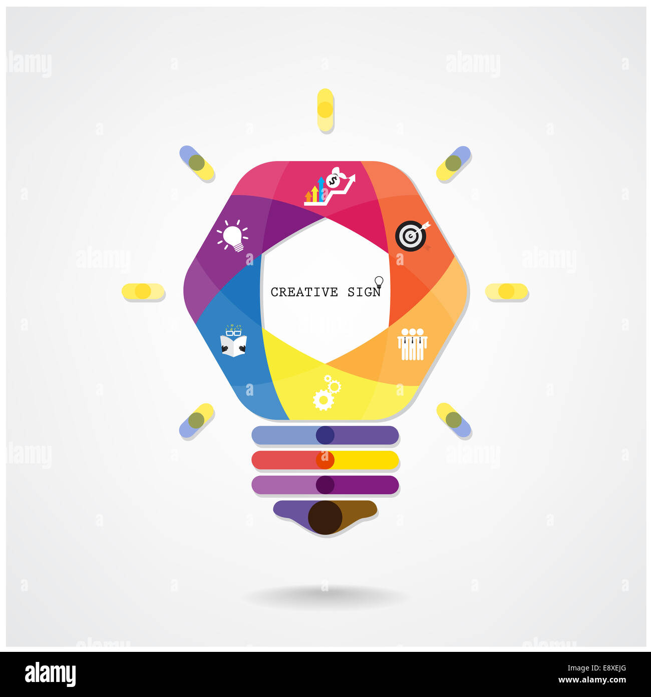 Creative light bulb Idea concept background ,design for poster flyer ...