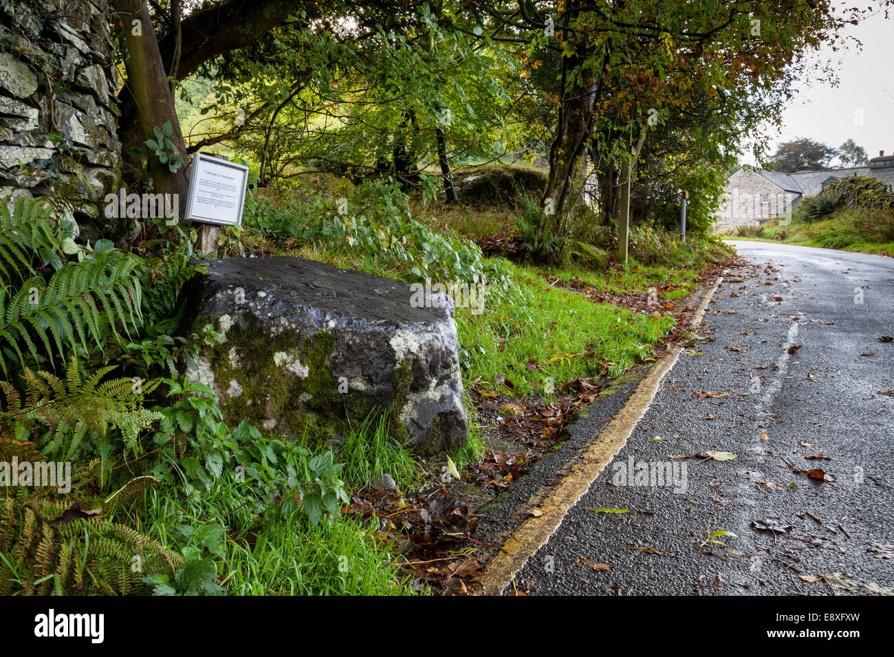 The Coffin, or Resting, Stone on the minor road to Grasmere, part of ...