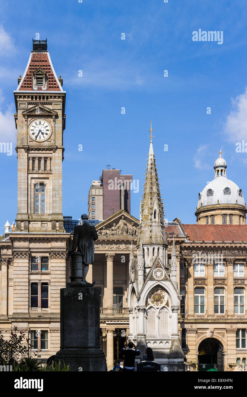Council House clock tower & Chamberlain memorial - Birmingham Stock ...