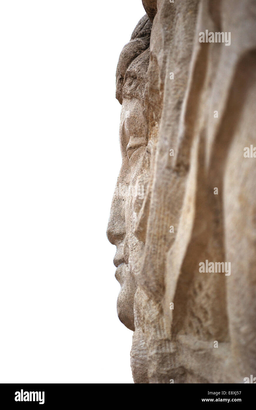mysterious profile of ancient statue Stock Photo - Alamy