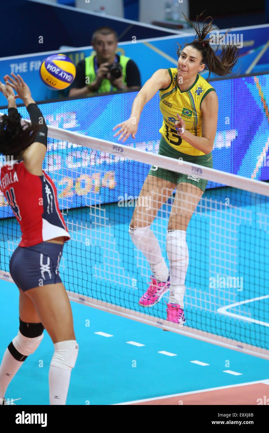 Milano, Italy. 10th Oct, 2014. Sheilla Castro (BRA) Volleyball : FIVB ...