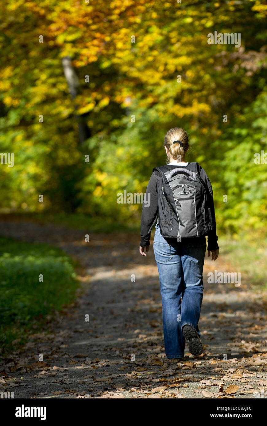 Hiking in autumn Stock Photo - Alamy