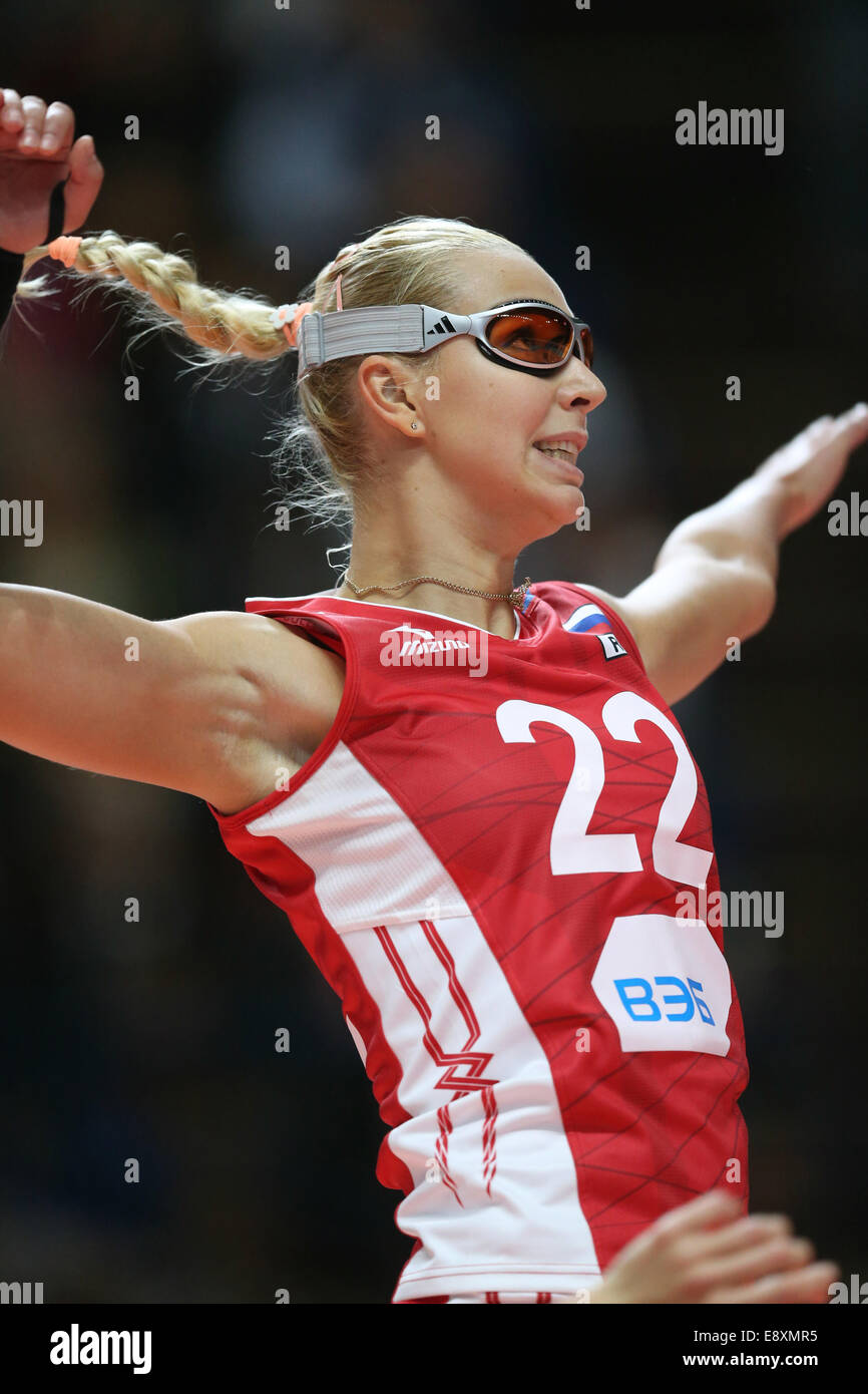 Milano, Italy. 10th Oct, 2014. Reguina Moroz (RUS) Volleyball : FIVB ...