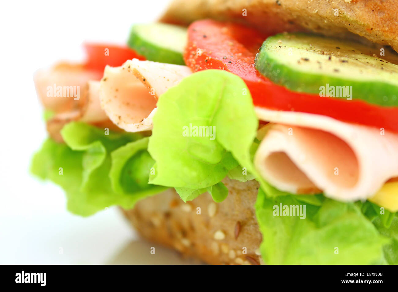 A delicious fresh ham sandwich Stock Photo - Alamy