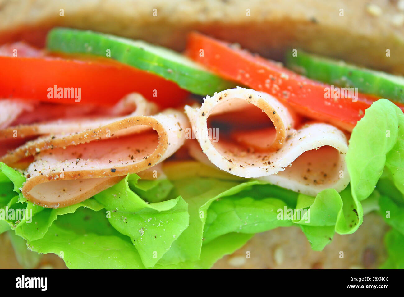 A delicious fresh ham sandwich Stock Photo - Alamy
