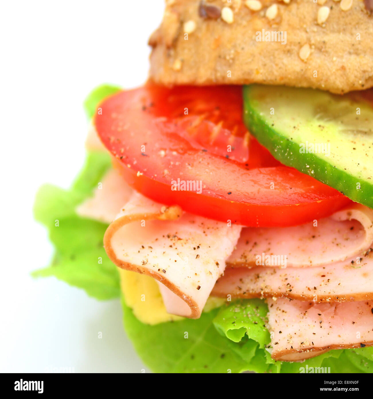 A delicious fresh ham sandwich Stock Photo - Alamy
