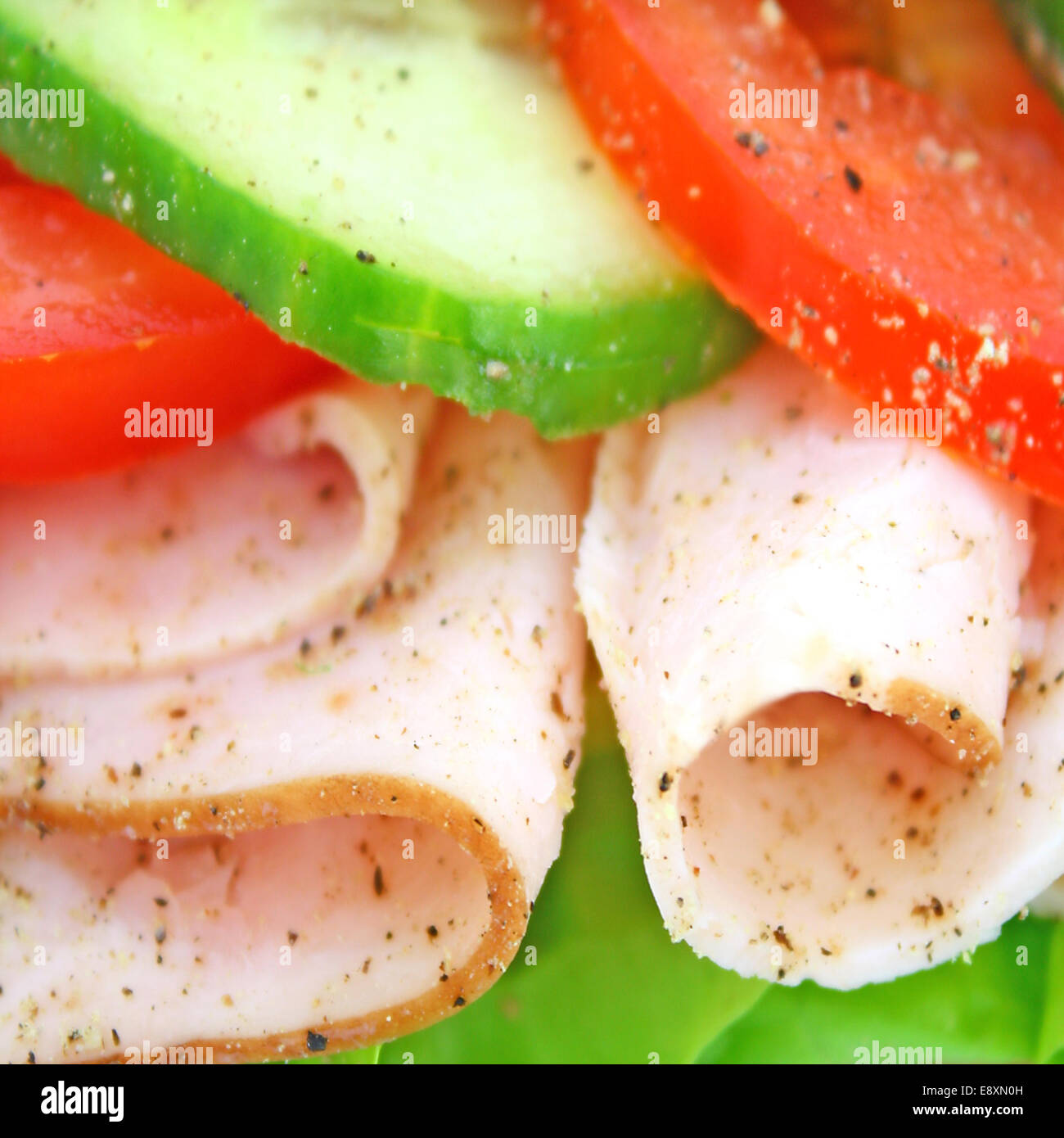 A delicious fresh ham sandwich Stock Photo - Alamy