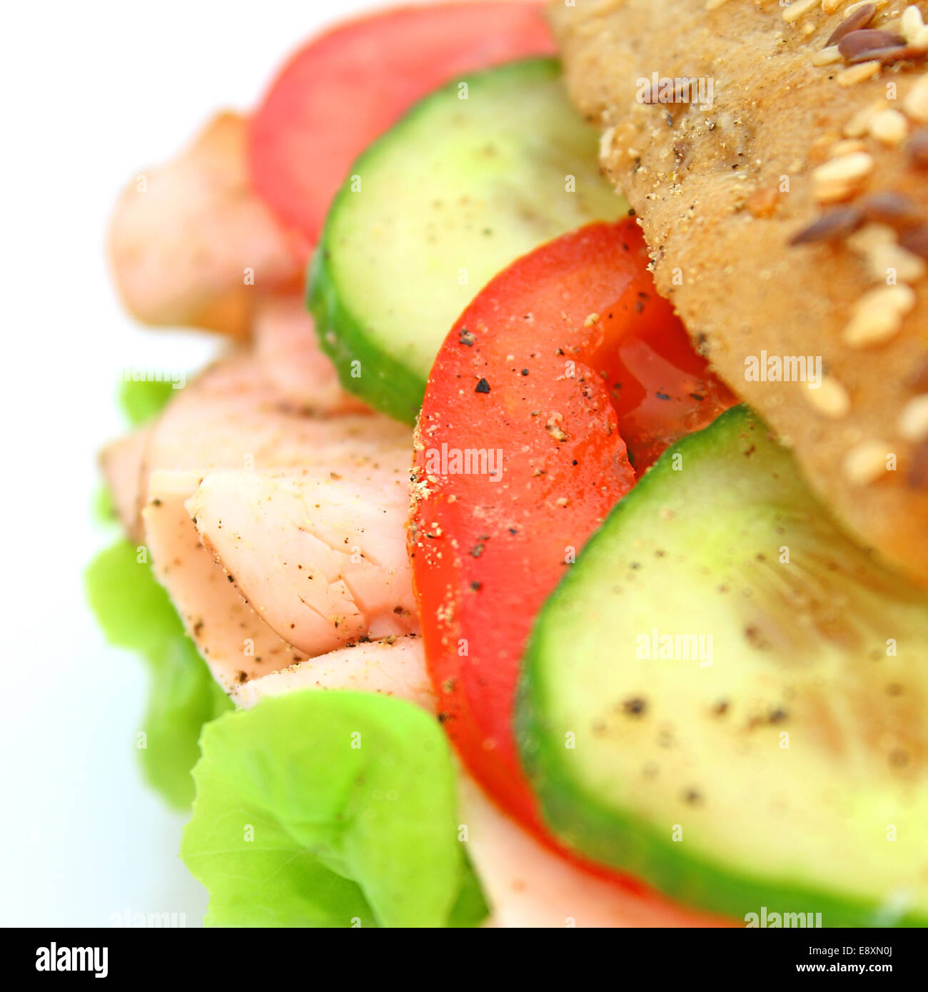 A delicious fresh ham sandwich Stock Photo - Alamy