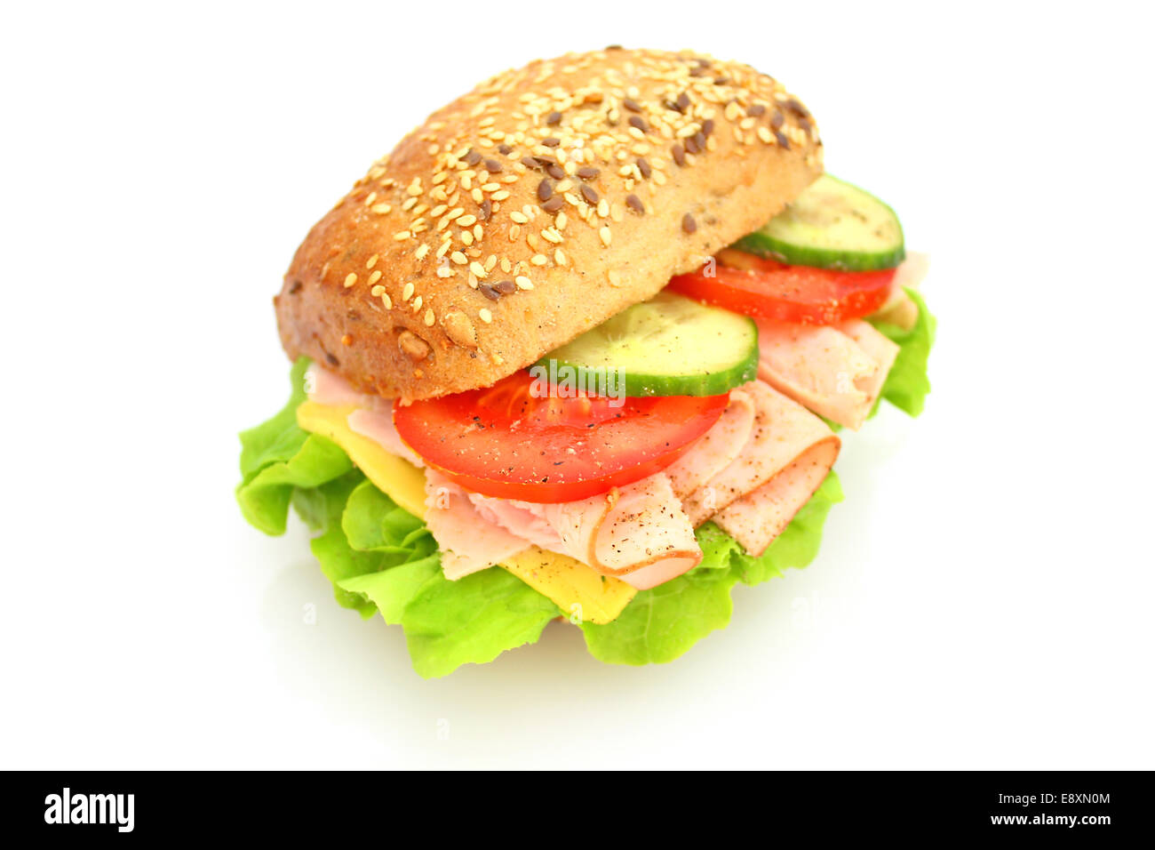 A delicious fresh ham sandwich Stock Photo - Alamy