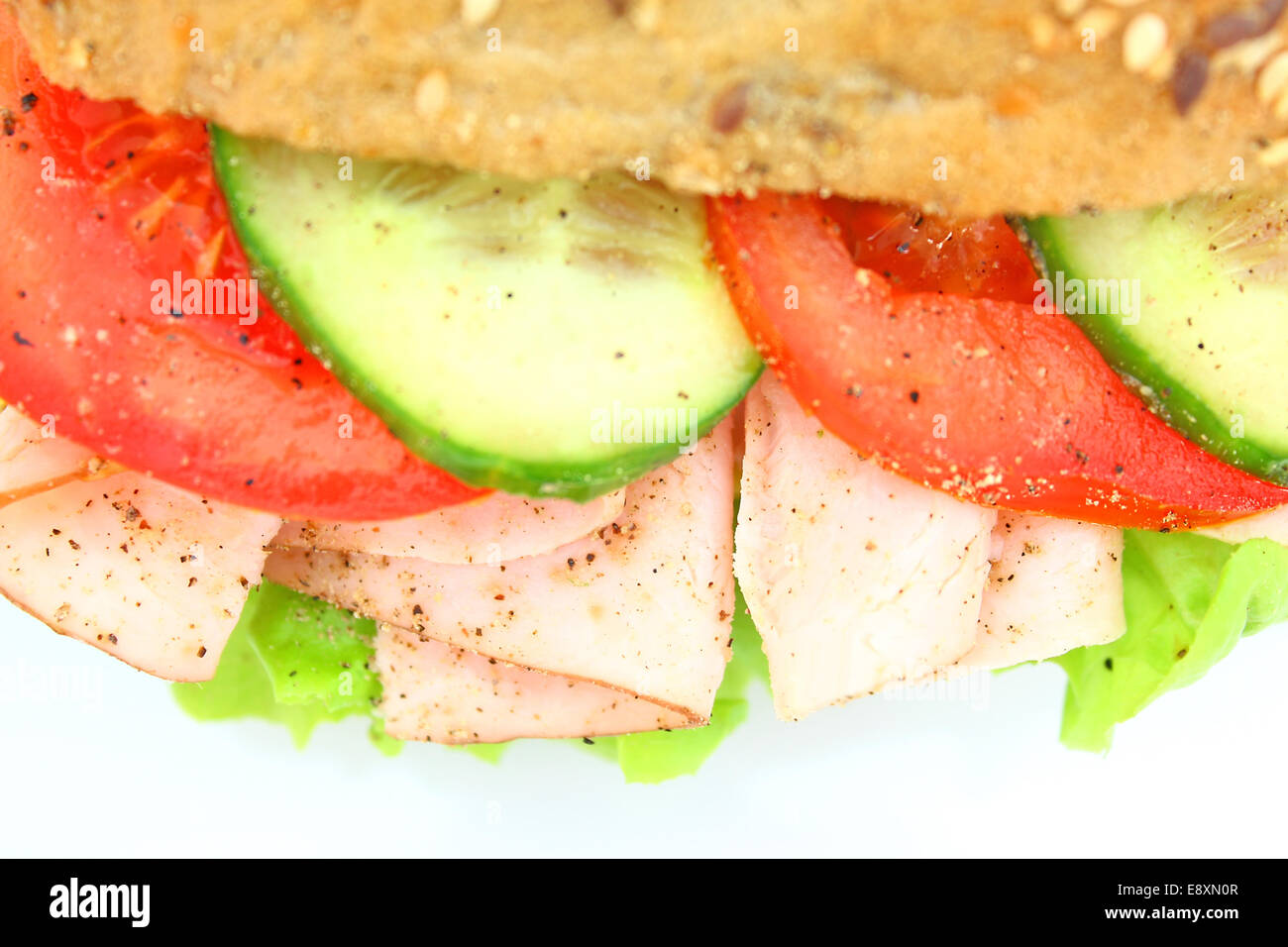 A delicious fresh ham sandwich Stock Photo - Alamy