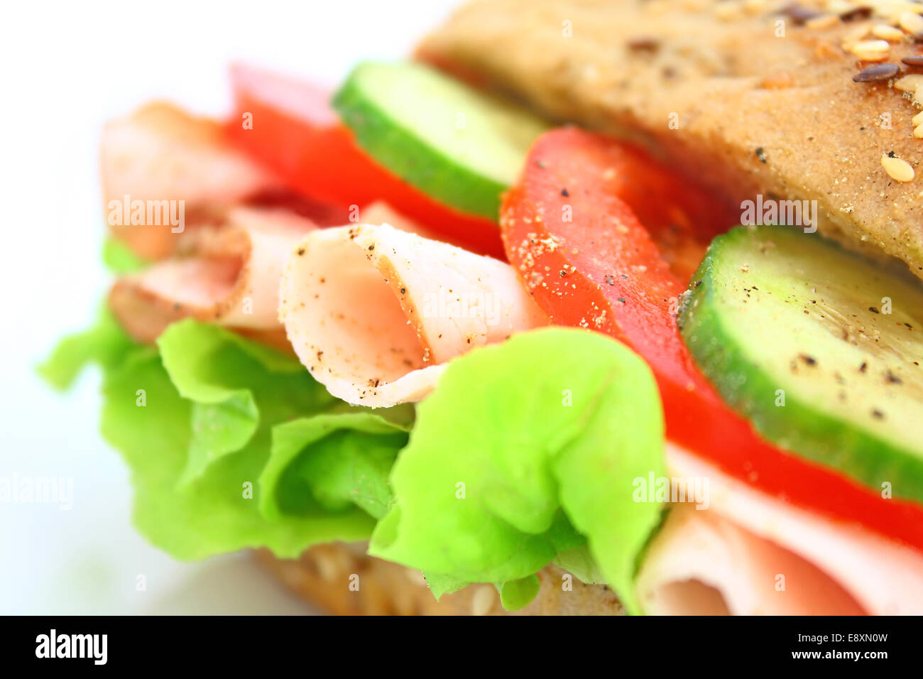 A delicious fresh ham sandwich Stock Photo - Alamy