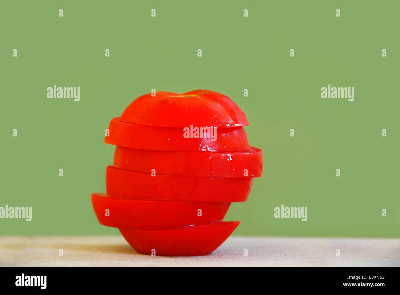 Tomato slices stack Stock Photo - Alamy