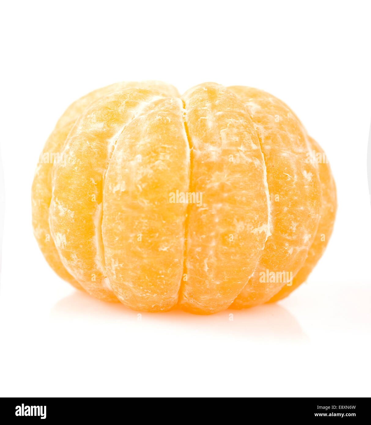 peeled tangerine on white background Stock Photo - Alamy
