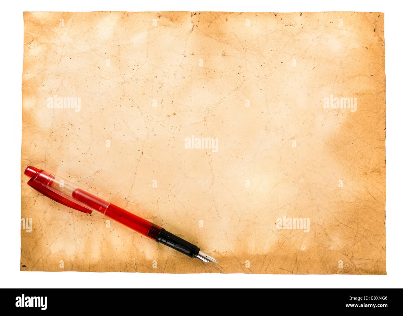 Vintage papers and pen Stock Photo - Alamy
